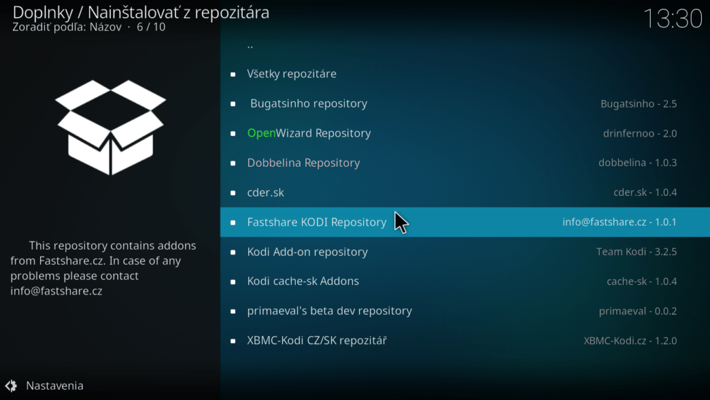 Ako prehrávať FASTSHARE súbory v aplikácií KODI. - KODI ℹ️ⓝⓕⓞ