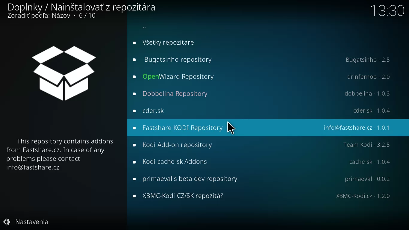 Ako prehrávať FASTSHARE súbory v aplikácií KODI. - KODI ℹ️ⓝⓕⓞ