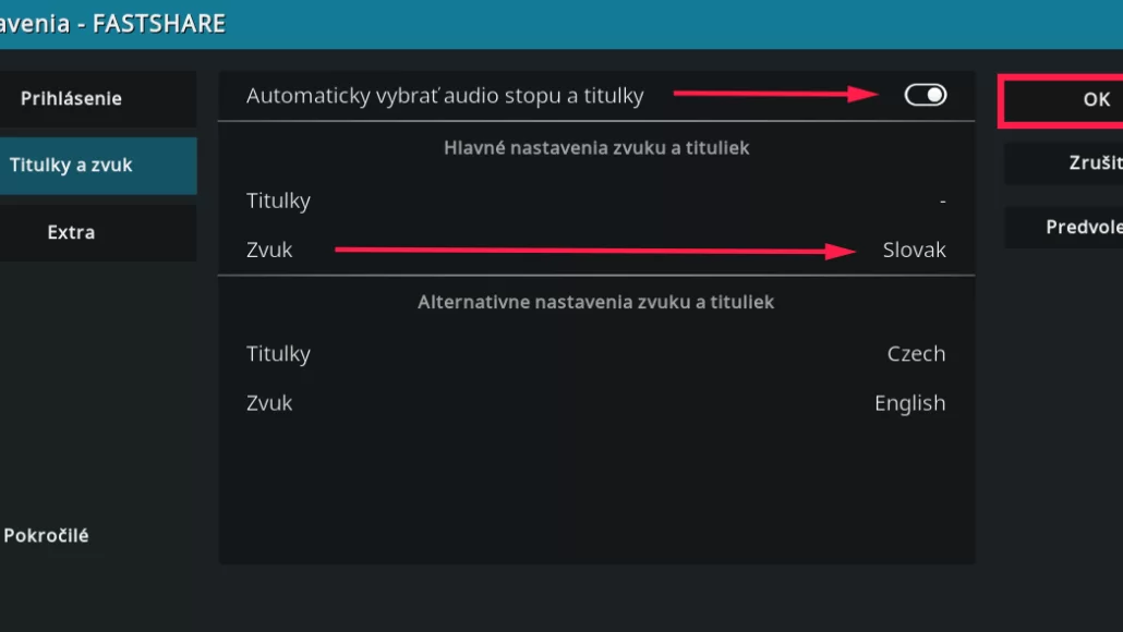 Ako prehrávať FASTSHARE súbory v aplikácií KODI. - KODI ℹ️ⓝⓕⓞ